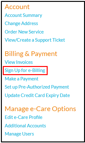 How To Update Your eBilling Address